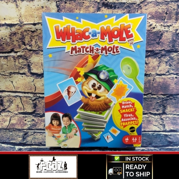 Mattel | Toys | Whacamole Matchamole Kids Card Matching Game With Mole ...